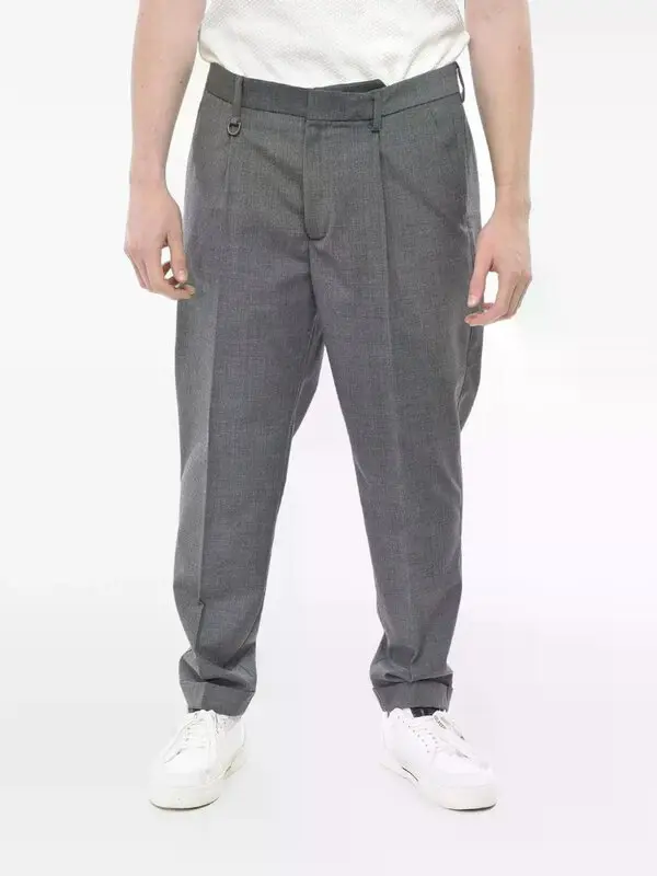 PAOLO PECORA Duomo Pleated Trousers - Grey