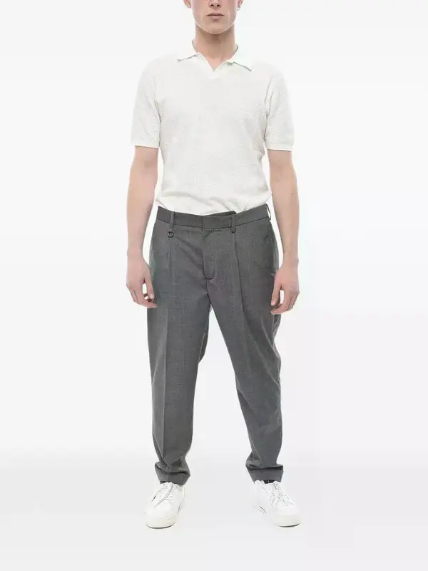 PAOLO PECORA Duomo Pleated Trousers - Grey