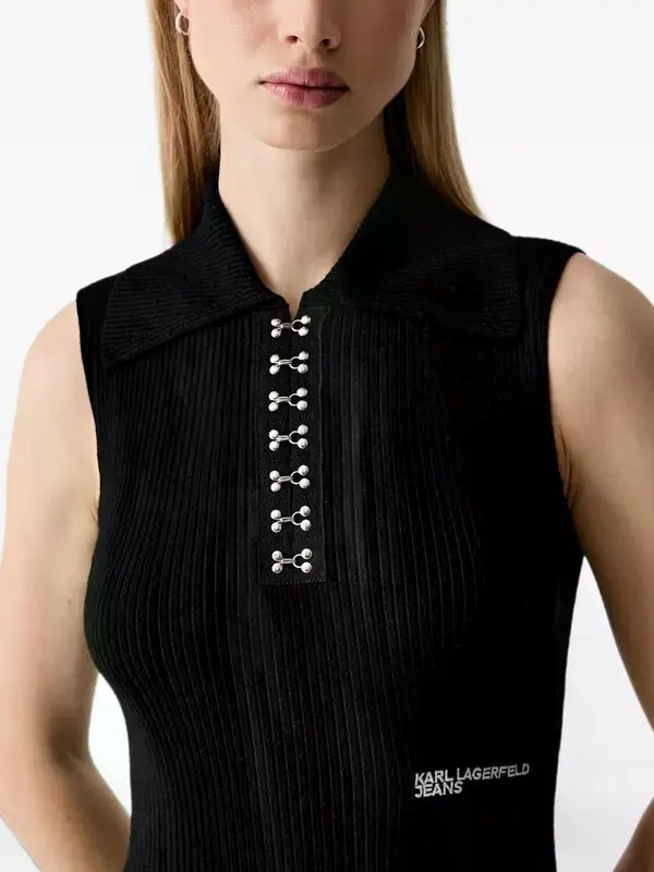 Karl Lagerfeld Ribbed-knit Midi Dress