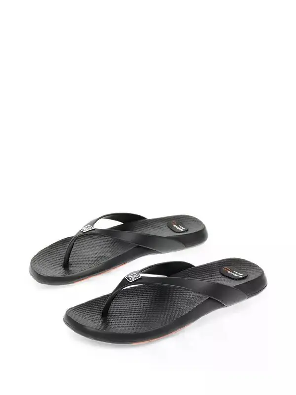Corneliani Logo-plaque Flip-flops - Black