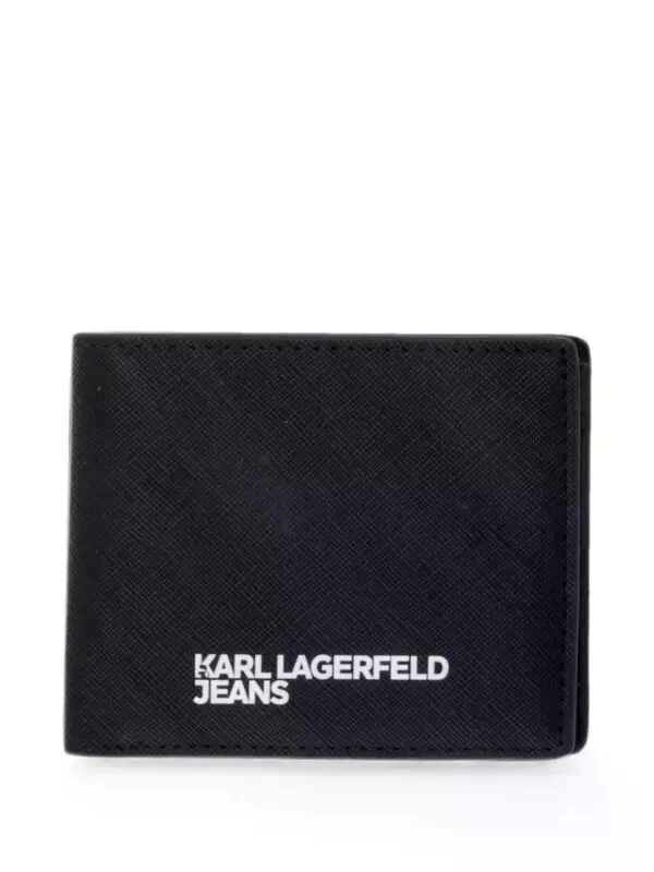 Karl Lagerfeld Logo-print Bi-fold Wallet - Black