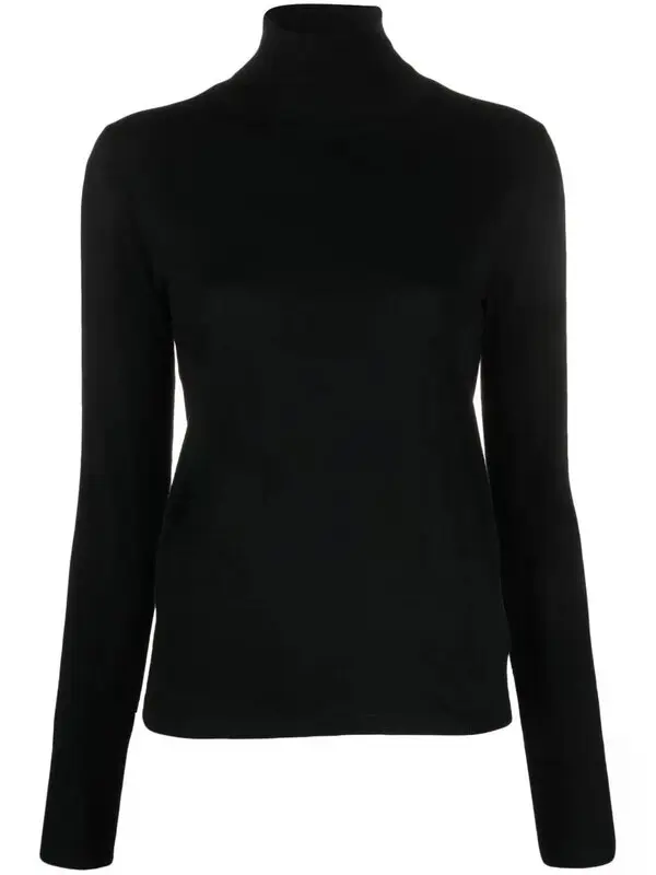 Aspesi Roll-neck Virgin Wool Jumper - Black