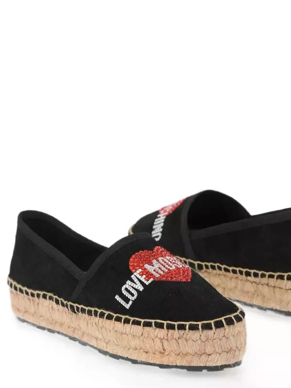 Moschino Rhinestone-logo Platform Espadrilles