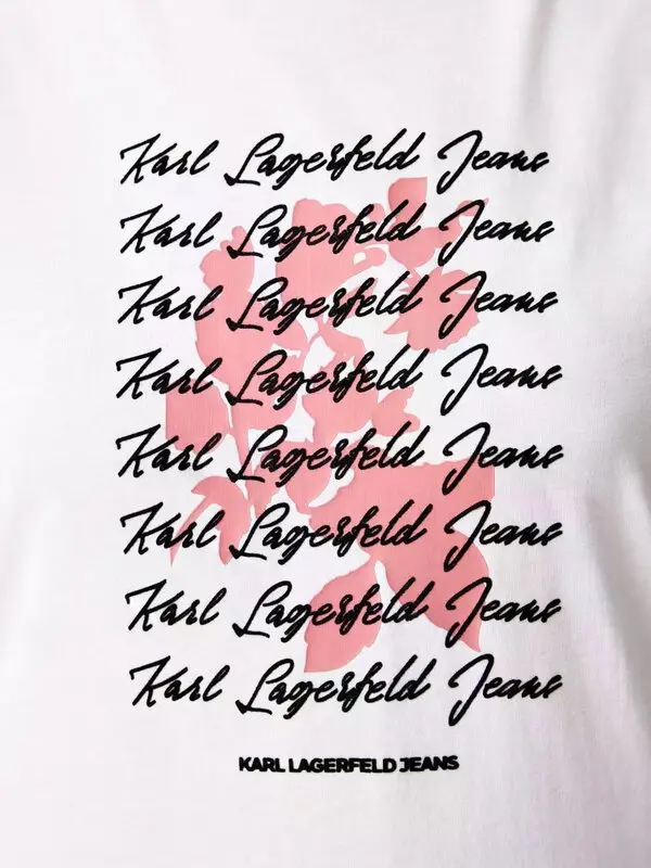 Karl Lagerfeld Logo And Floral Print T-shirt