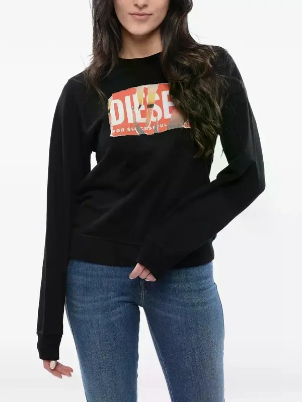 DIESEL® Logo-print Sweater - Black