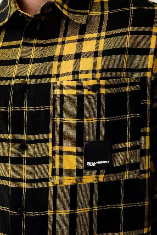 Karl Lagerfeld Check-pattern Patch-detail Shirt