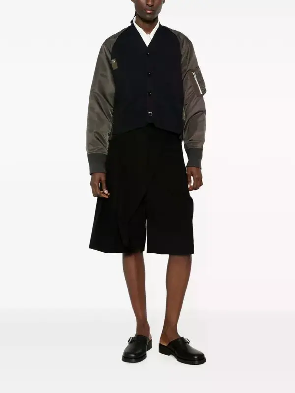 Sacai Long-sleeve Cardigan - Blue