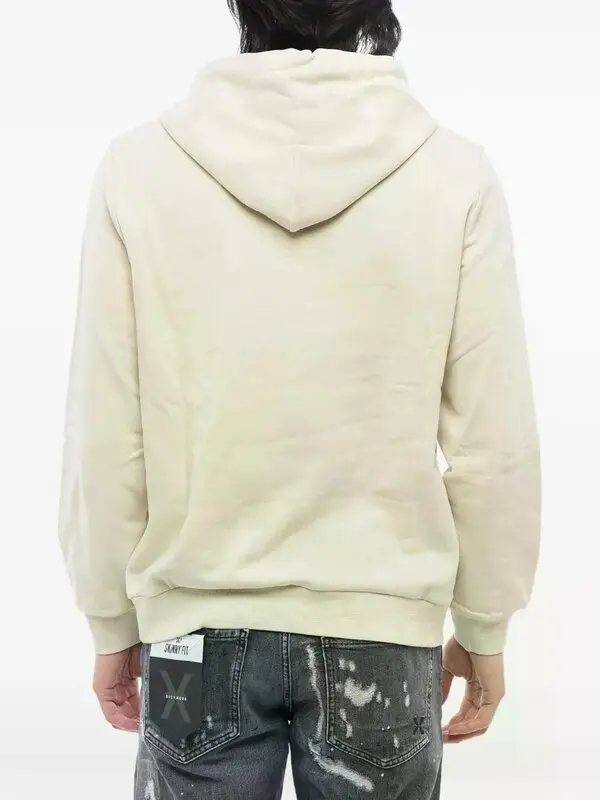 John Richmond Embroidered-logo Brushed Hoodie