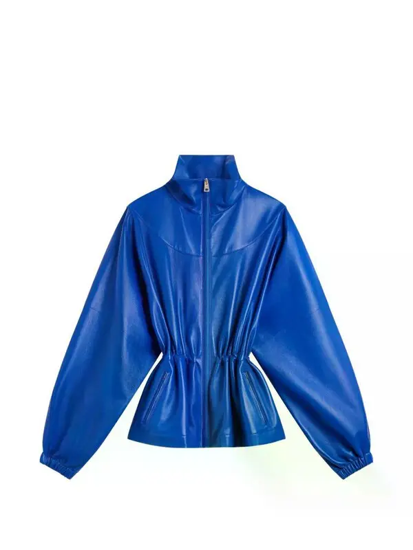 Givenchy Gathered-waist High-neck Jacket - Blue