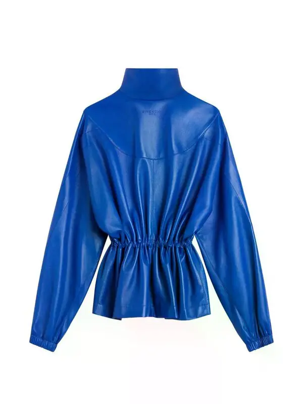 Givenchy Gathered-waist High-neck Jacket