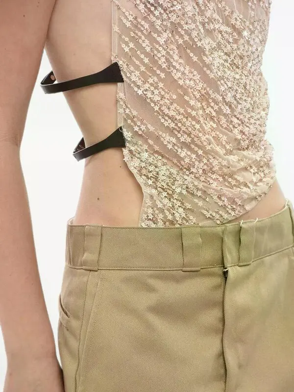 Dsquared2 Sequin-embellished One-shoulder Top