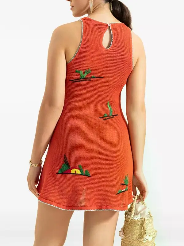 Staud Marea Embroidered Mini Dress