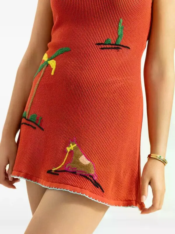 Staud Marea Embroidered Mini Dress