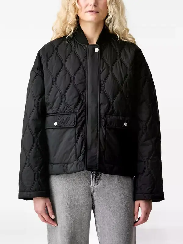 Karl Lagerfeld Quilted Drop-shoulder Jacket - Black