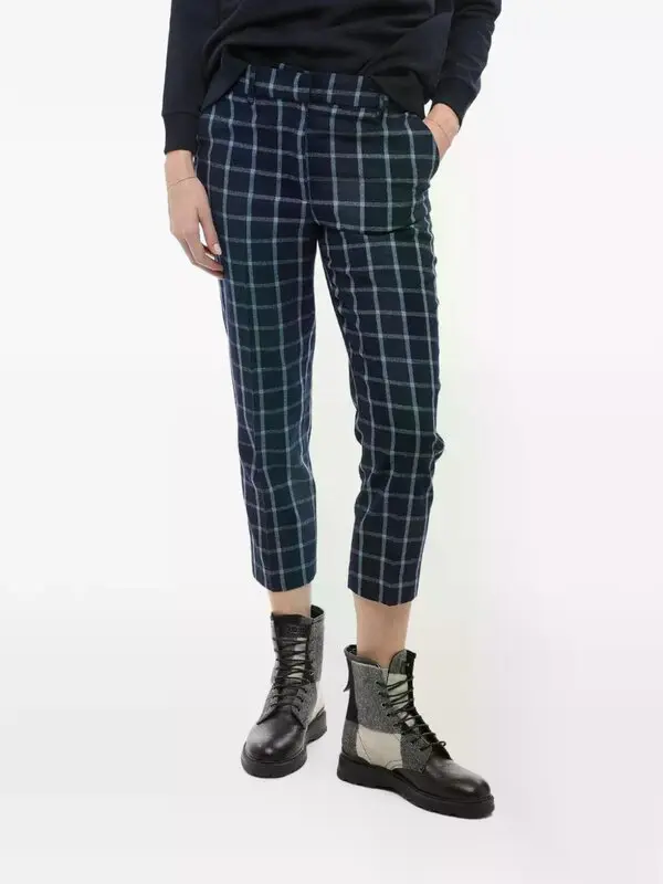 Woolrich Checked Trousers - Blue