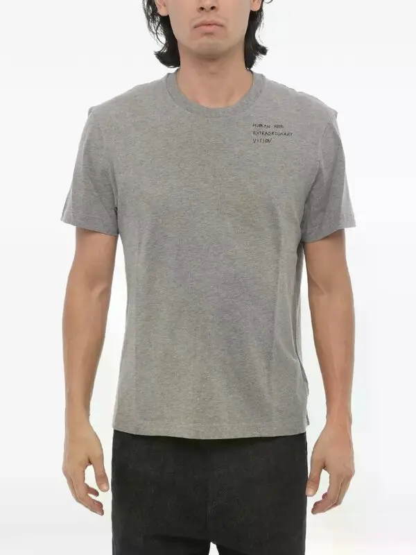Neil Barrett Slogan-print Slim-fit T-shirt - Grey