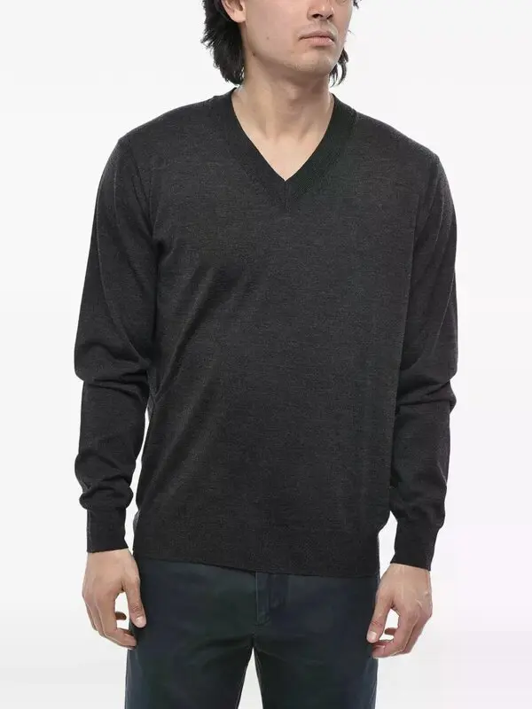 PAOLO PECORA V-neck Sweater - Grey