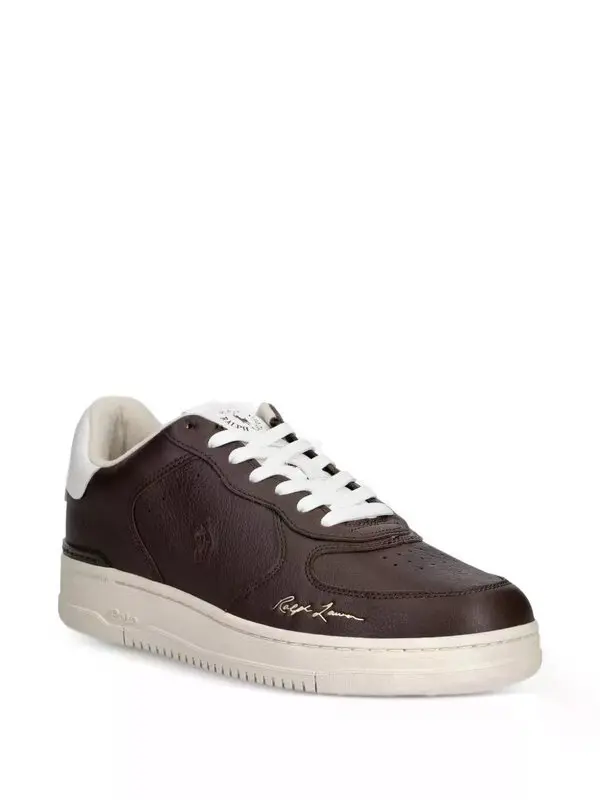 Polo Ralph Lauren Calf Leather Logo-embroidered Sneakers
