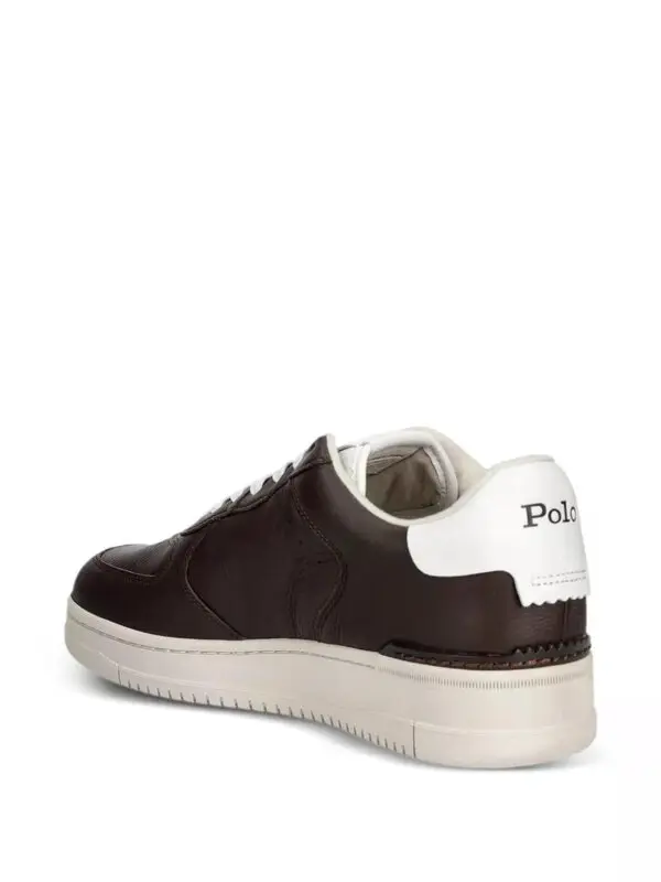 Polo Ralph Lauren Calf Leather Logo-embroidered Sneakers