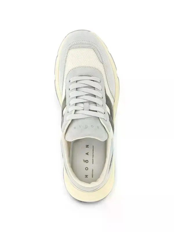 Hogan Hyperlight Suede-panel Low-top Sneakers - Grey