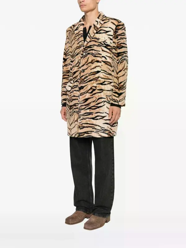 REVERES 1949 Tiger-print Notched-lapel Coat