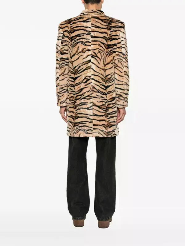 REVERES 1949 Tiger-print Notched-lapel Coat