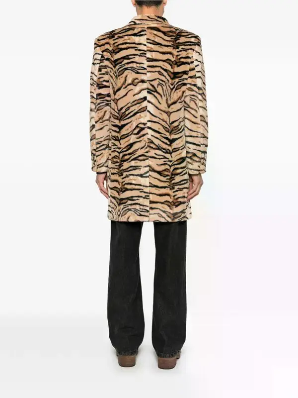 REVERES 1949 Notched-lapel Faux Fur Coat