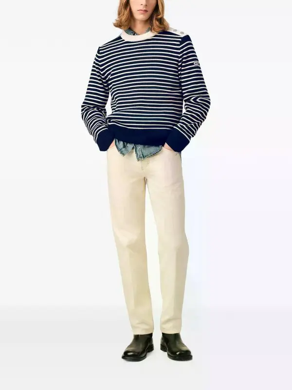 AMI Paris Sailor Striped Wool Crewneck Sweater