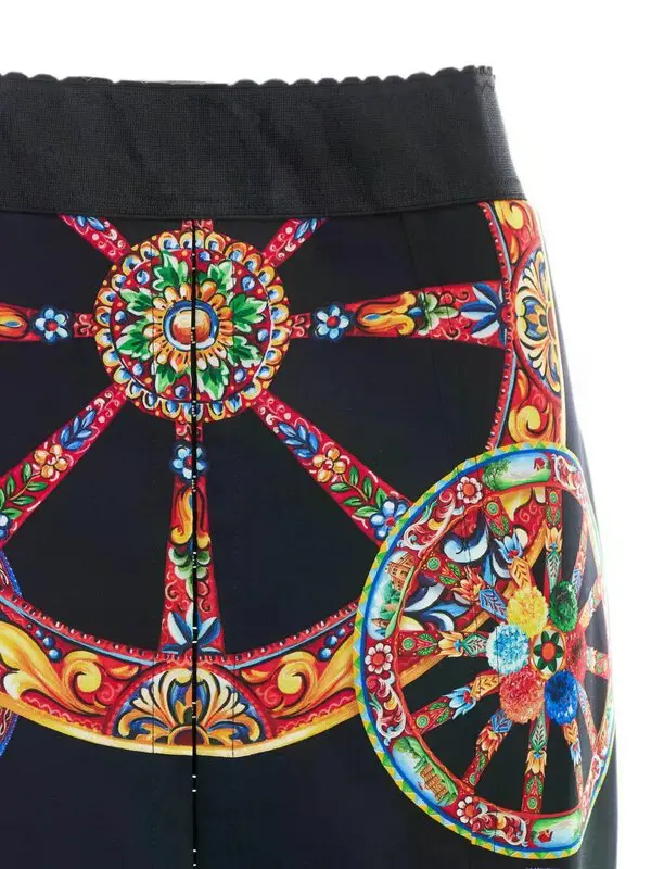 Dolce & Gabbana Carretto-print Midi Skirt