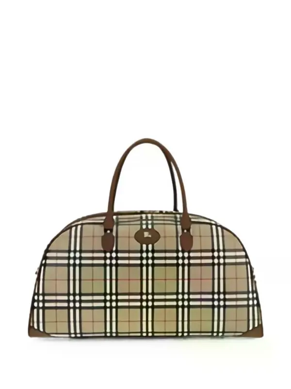 Burberry Check-pattern Holdall - Neutrals