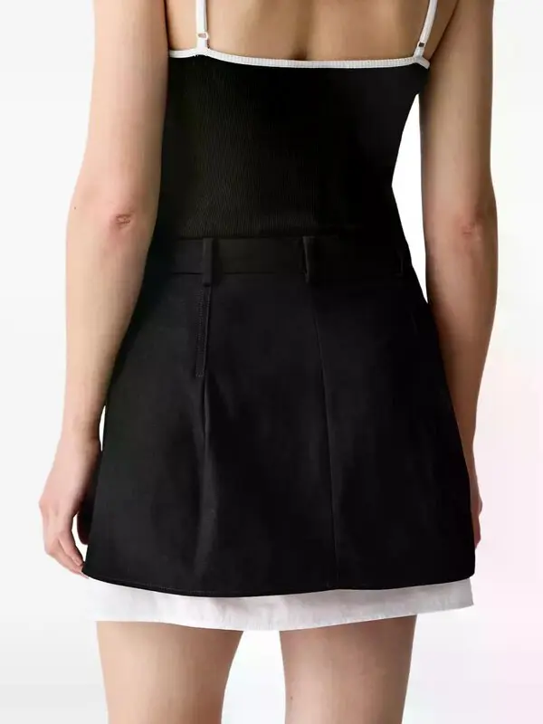 Karl Lagerfeld Layered Logo Mini Skirt
