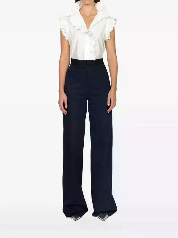 CHRISTY LYNN Marfa Ruffled Sleeveless Blouse