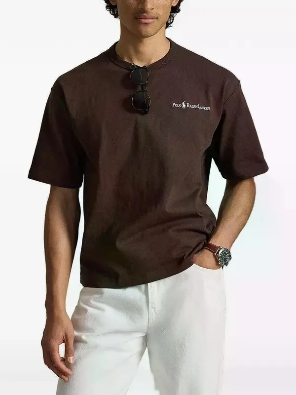 Polo Ralph Lauren Logo-embroidered T-shirt - Brown