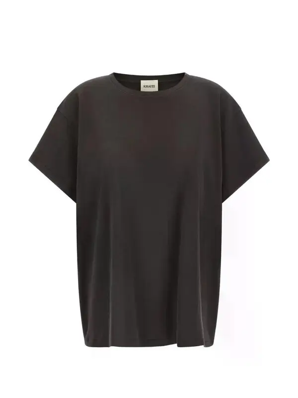 Khaite Winsley Dropped-shoulder Cotton T-shirt - Grey