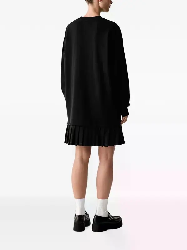 Karl Lagerfeld Pleated Logo-print Mini Dress