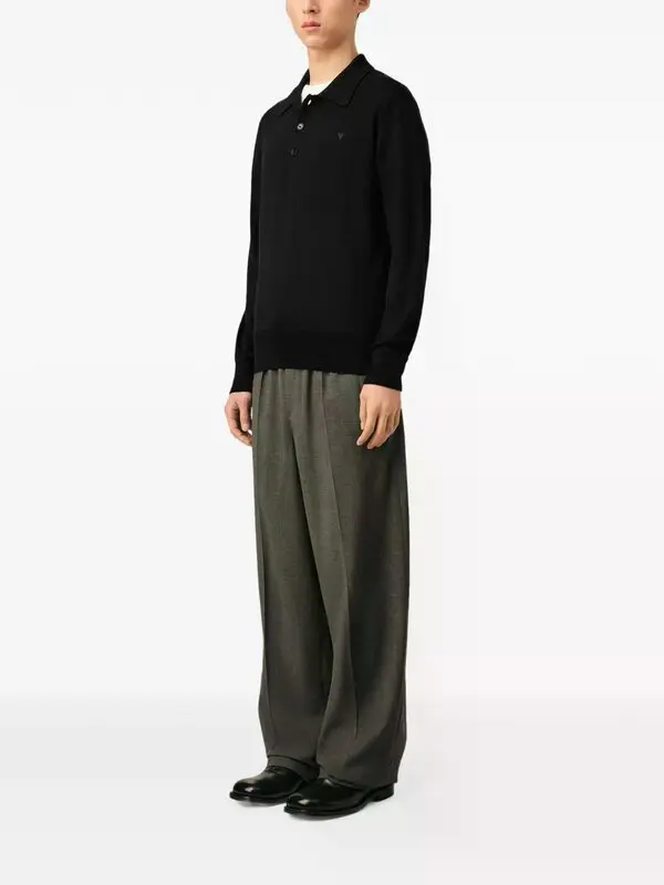 AMI Paris Wool Polo With De Coeur