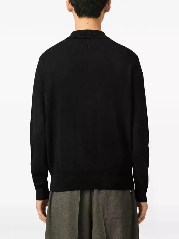 AMI Paris Wool Polo With De Coeur