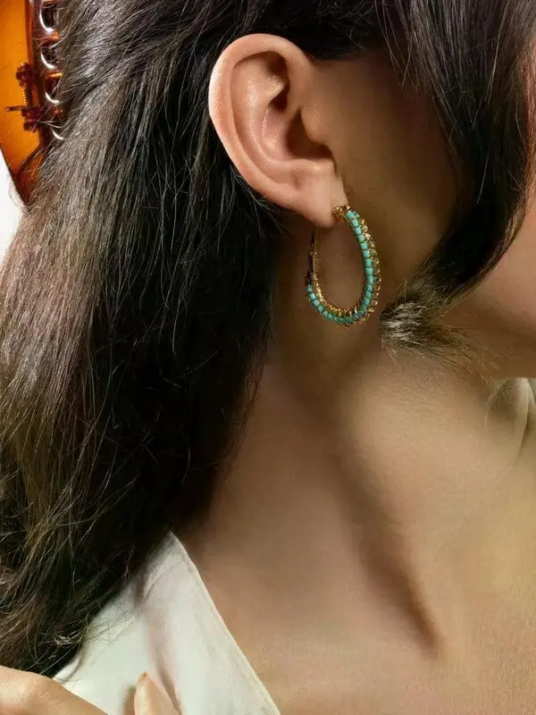 Gas Bijoux Lyre Lucky Hoop Earrings