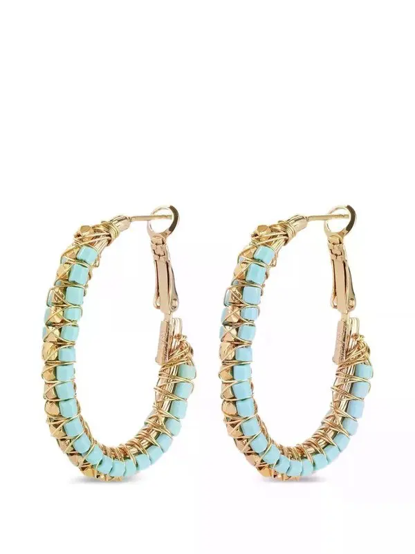 Gas Bijoux Lyre Lucky Hoop Earrings - Gold