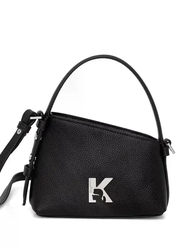 Karl Lagerfeld Logo-plaque Asymmetric Cross Body Bag - Black