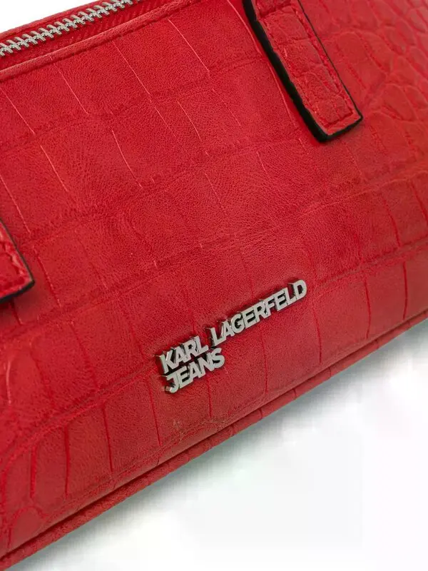 Karl Lagerfeld Croc-effect Logo-plaque Tote Bag