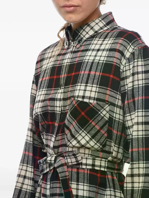Woolrich Checked Shirt Midi Dress