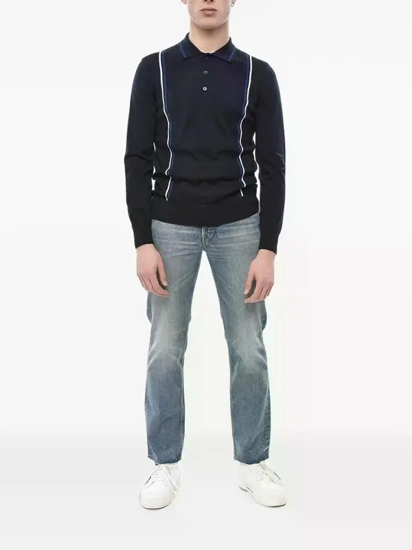 PAOLO PECORA Long-sleeve Buttoned Polo Shirt