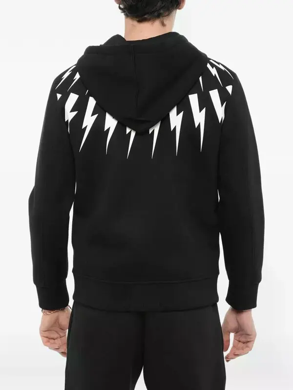 Neil Barrett Fairisle Thunderbolt Hoodie