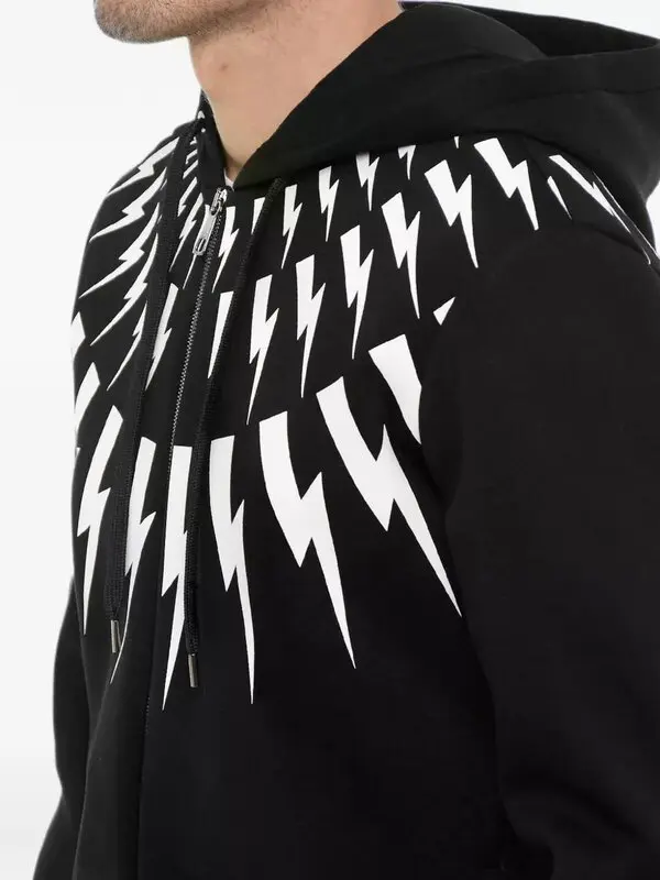 Neil Barrett Fairisle Thunderbolt Hoodie