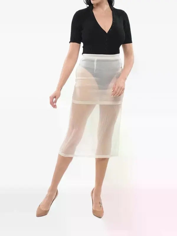 SUPER BLOND Silk Midi Skirt
