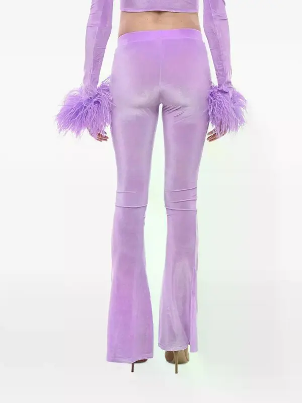 ADRIANA HOT COUTURE Logo-embellished Flared Trousers