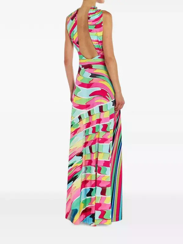 MARY KATRANTZOU Dionne Geometric-print Maxi Dress