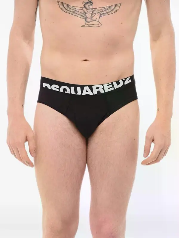 Dsquared2 Logo-waistband Briefs - Black