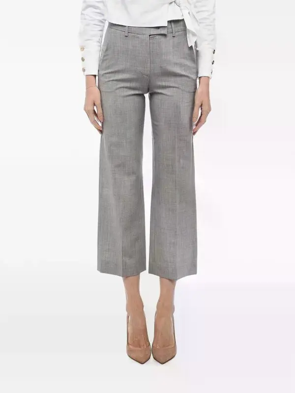 QL2 QUELLEDUE Pressed-crease Cropped Trousers